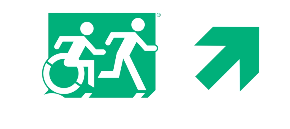 Green on White | Accessible Exit Sign Project