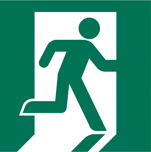 Running Man Exit Sign | Accessible Exit Sign Project