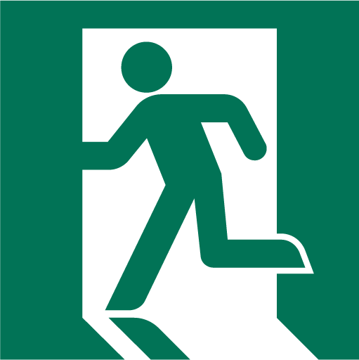 Running Man Exit Sign | Accessible Exit Sign Project