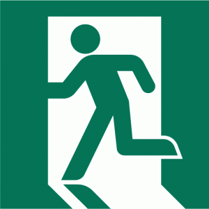 Running Man Exit Sign | Accessible Exit Sign Project