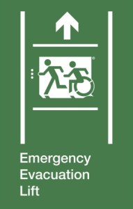 Emergency Evacuation Accessible Lift Signs | Accessible Exit Sign Project