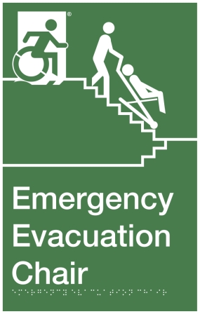 Emergency Evacuation Chair Accessible Signs | Accessible Exit Sign Project