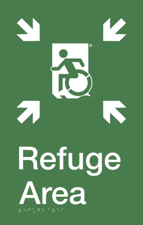 Refuge Area (Refuge Point) Accessible Signs | Accessible Exit Sign Project