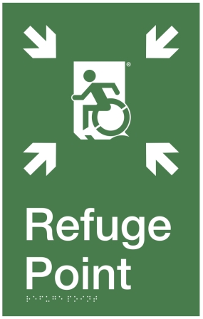Refuge Area (Refuge Point) Accessible Signs | Accessible Exit Sign Project