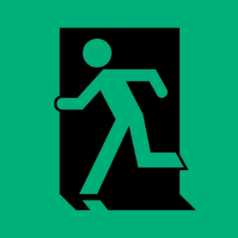 Running Man Exit Sign Options | Accessible Exit Sign Project