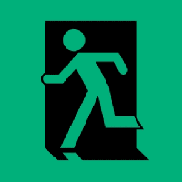 Running Man Exit Sign Options | Accessible Exit Sign Project