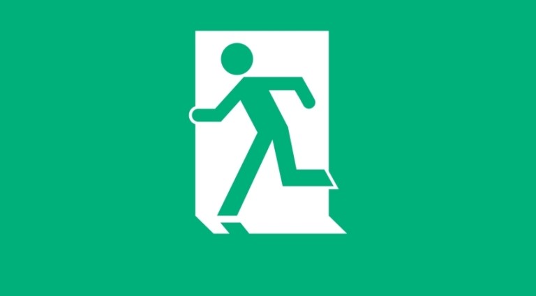 Running Man Exit Sign Options | Accessible Exit Sign Project