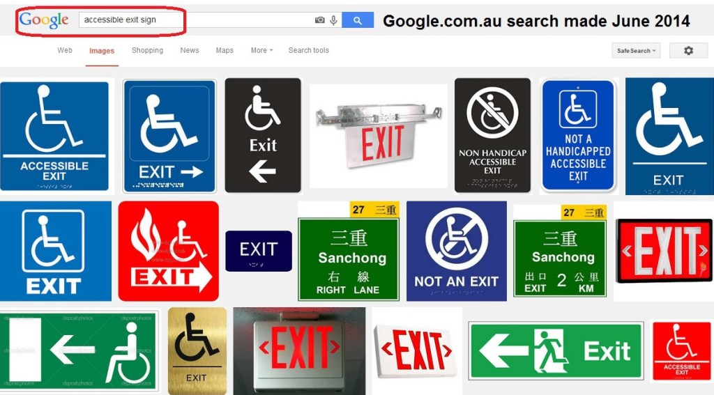 Wheelchair Symbols on Exit Signs | Accessible Exit Sign Project