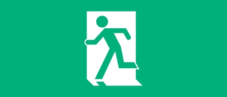 Running Man Exit Sign | Accessible Exit Sign Project