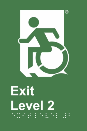 Accessible Means of Egress Icon Exit Door Sign Options | Accessible ...