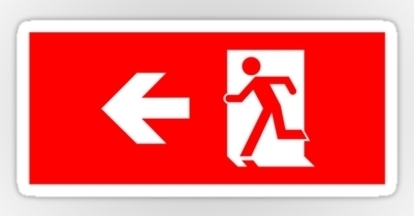 Running Man Fire Safety Exit Sign Emergency Evacuation Sticker Decals ...