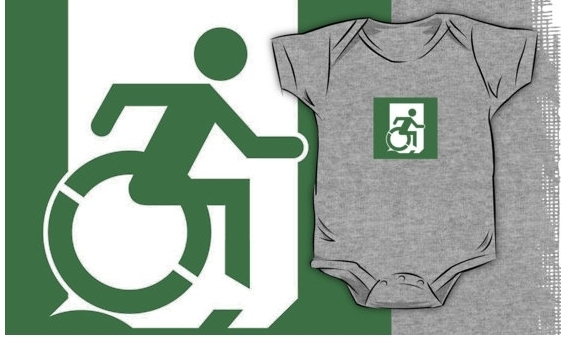 Accessible Exit Sign Project Wheelchair Wheelie Running Man Symbol ...