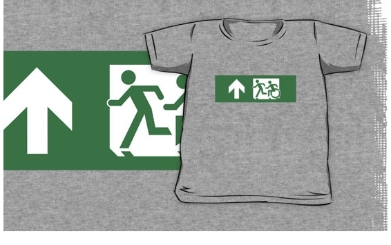 Accessible Exit Sign Project Wheelchair Wheelie Running Man Symbol ...
