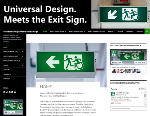Universal Design Meets the Exit Sign Official Launch | Accessible Exit ...