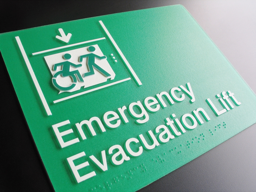 Emergency Elevator (or Passenger Lift) Accessible Signage | Accessible ...